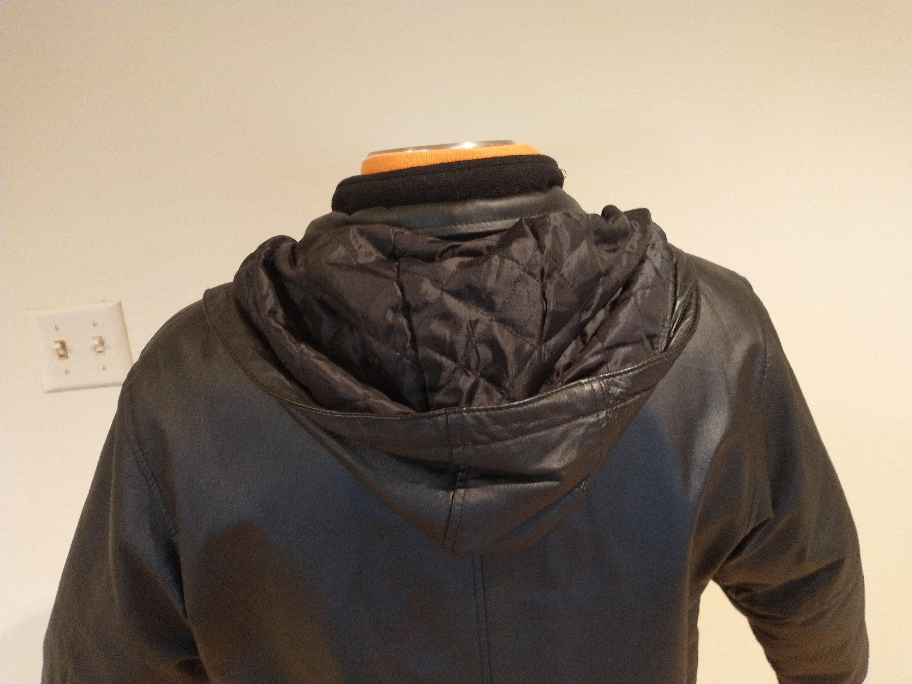 Marc Mattis Men's Black Leather Jacket Size XL Detachable | Etsy