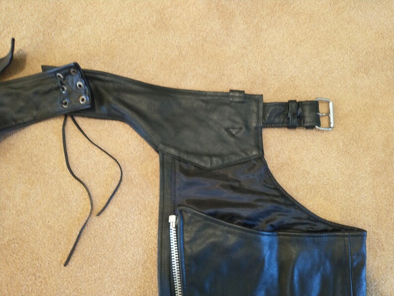 Vintage Interstate Leather Leggings Black Leather Men's Size Large ...