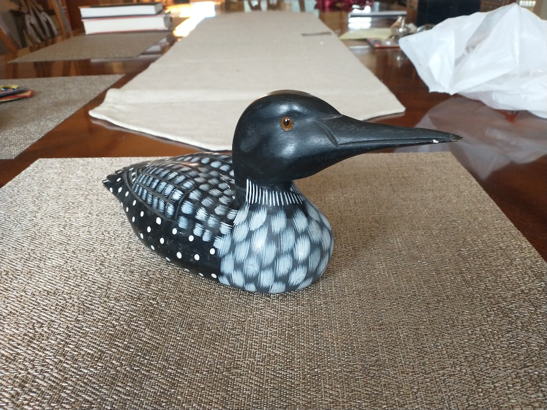Vintage Loon Duck Decoy Folk Art Hand Painted Great Folk Art Look - Etsy