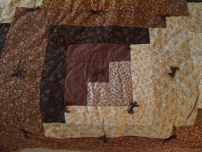 Vintage Log Cabin Plate Quilt Rose Marie Bragg - Etsy