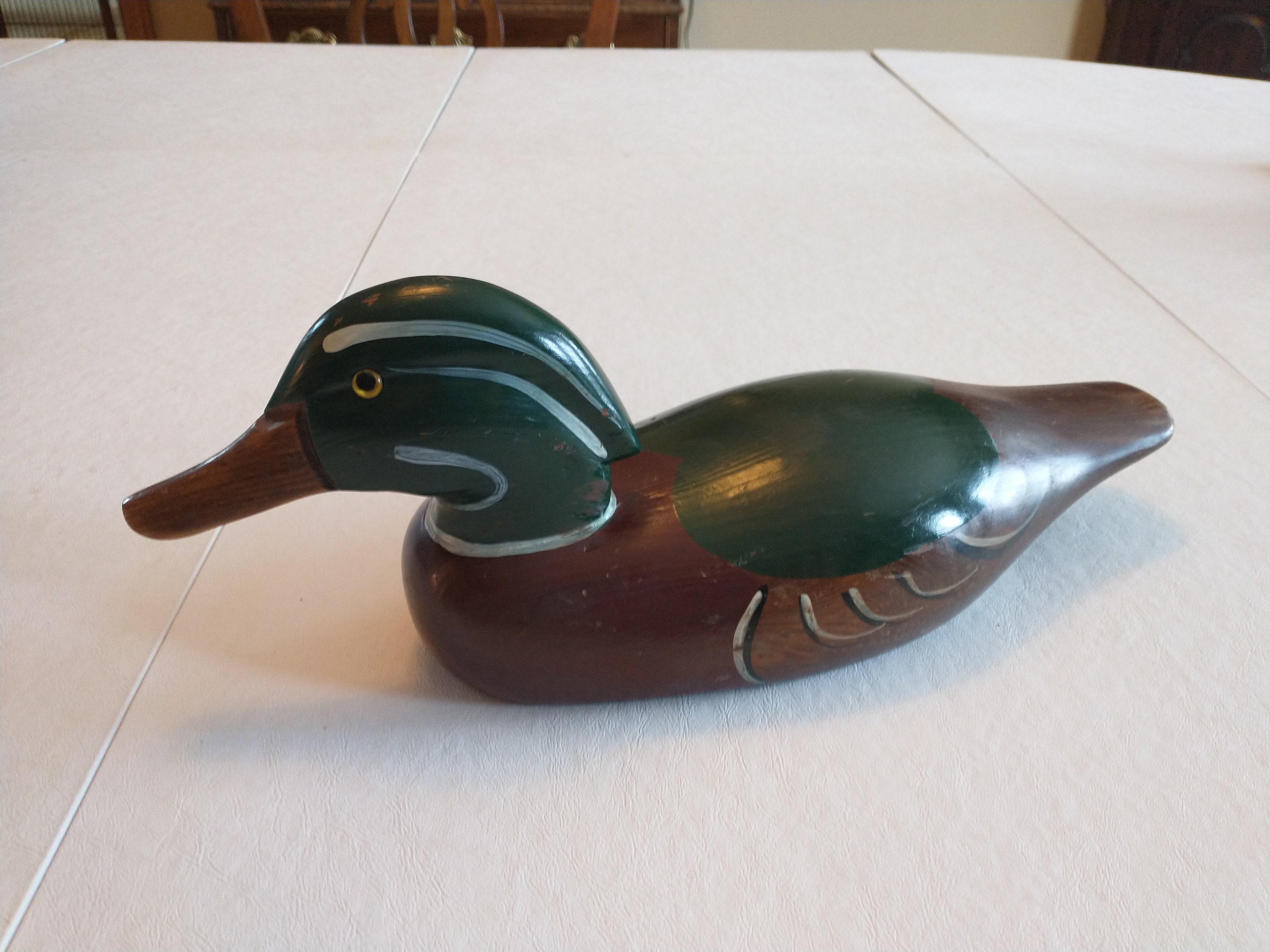 Vintage Wooden Duck Decoy Folk Art Hand Carved and Painted - Etsy