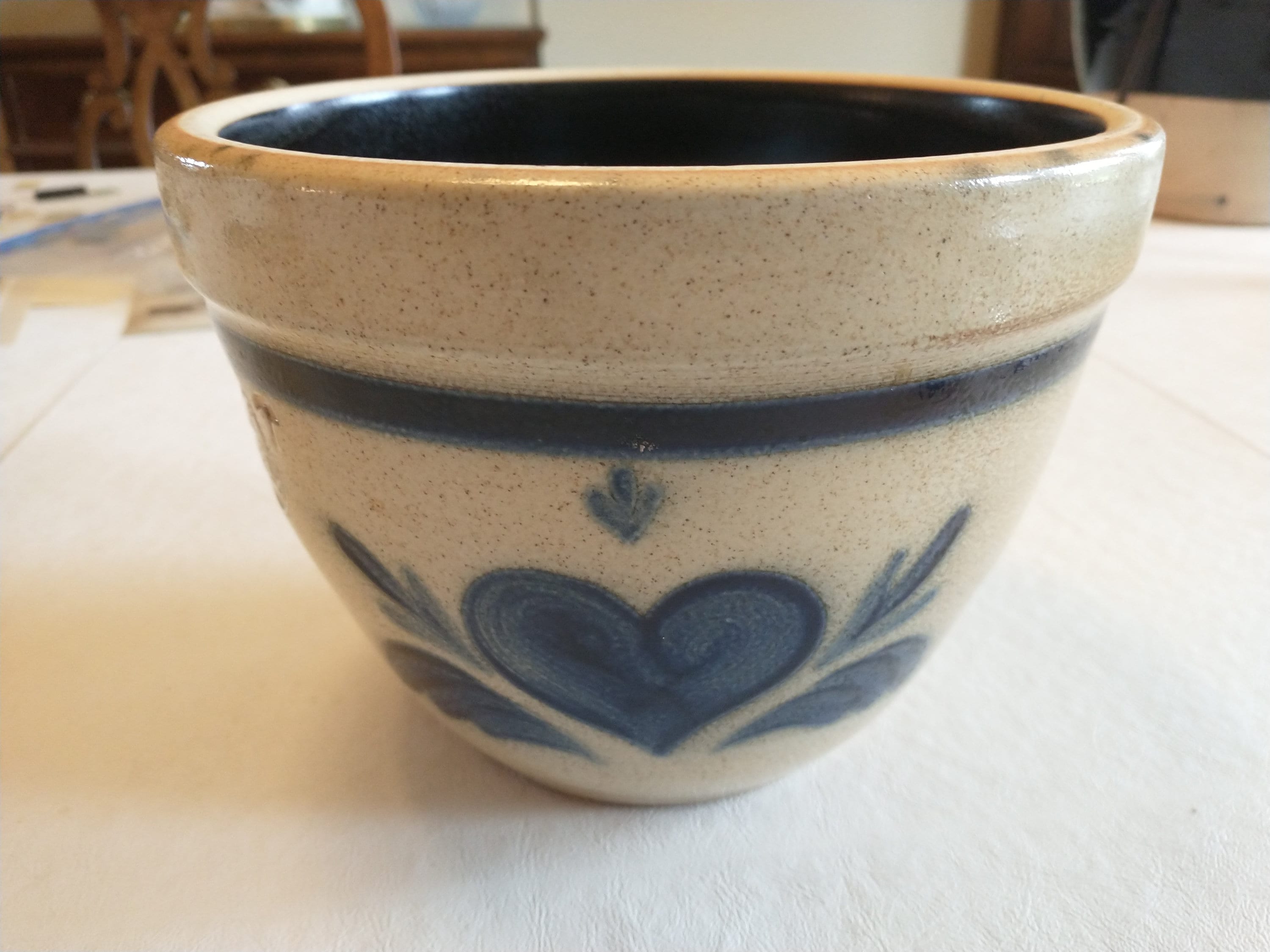 Vintage Shadowlawn Delavan Stoneware Salt Glaze Mixing Bowl With Heart ...