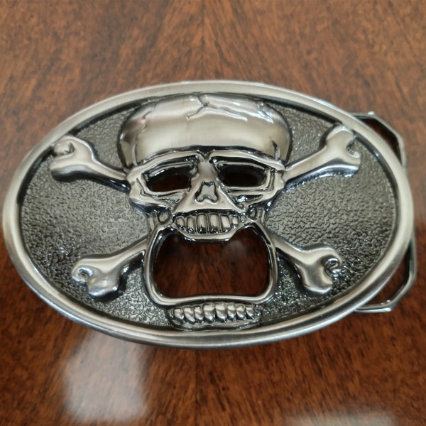 Skull and Crossbones Belt Buckle - Etsy