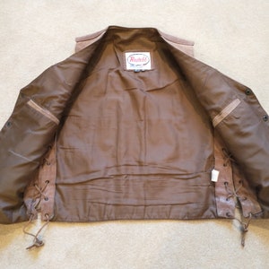 Vintage Route 66 Light Brown Leather Vest Size 44 - Etsy