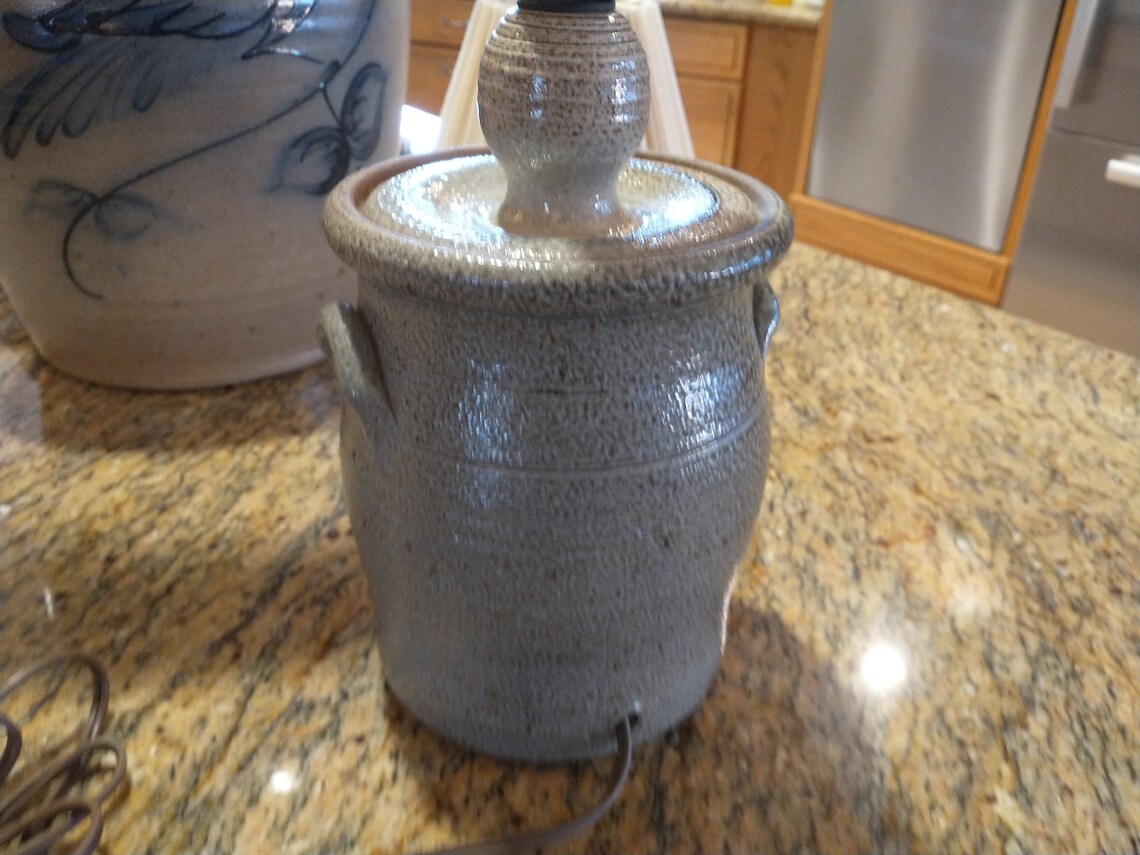 Vintage Rowe Pottery Stoneware Salt Glaze Lamp Leaping Rabbit - Etsy