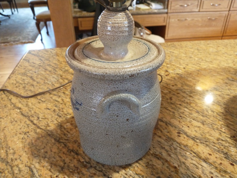 Vintage Rowe Pottery Stoneware Salt Glaze Lamp Leaping Rabbit - Etsy