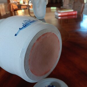 Vintage Rowe Pottery Stoneware Salt Glaze Jar Rooster Motif With Ears ...