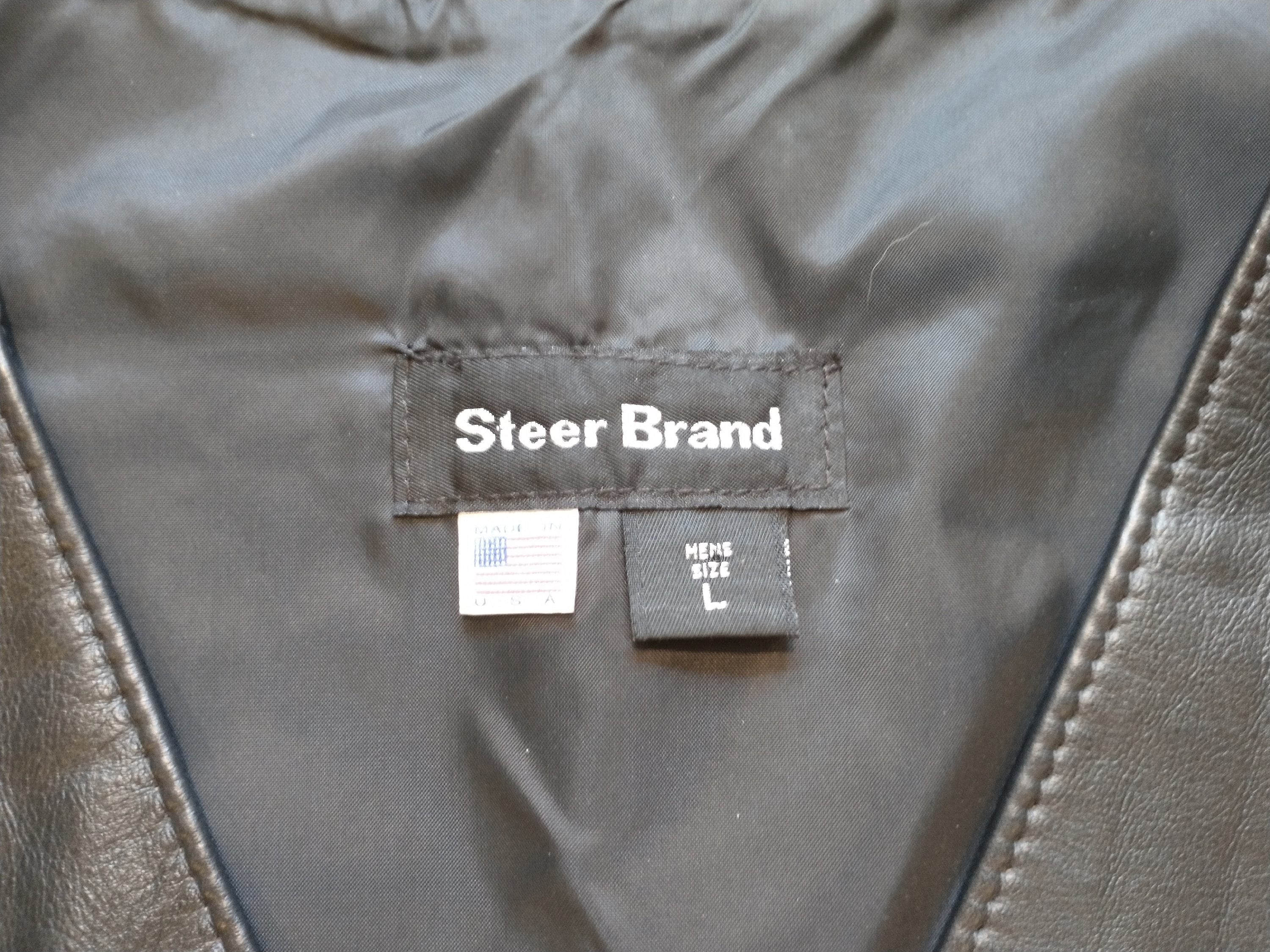 Vintage Steer Brand Black Leather Men's Vest Size XL Made in USA - Etsy