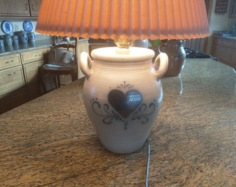 Lighting Vintage Union Stoneware Maine Blueberry Lamp electric ...