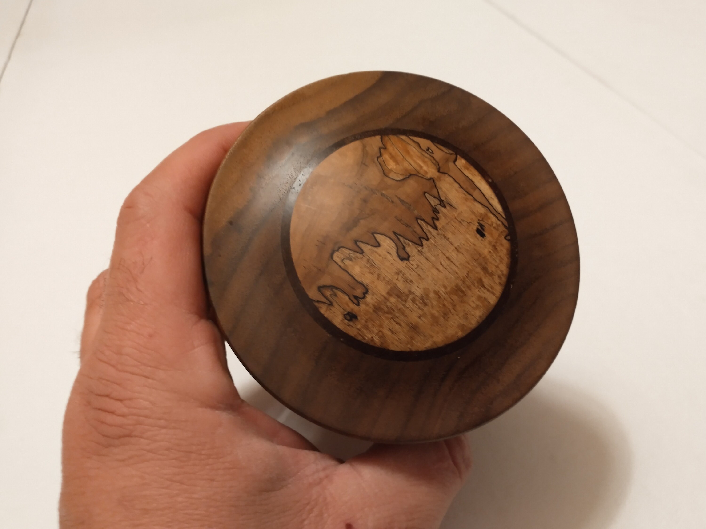 Vintage Don Isaacson Turned Wooden Box With Figured Wood Inlay - Etsy