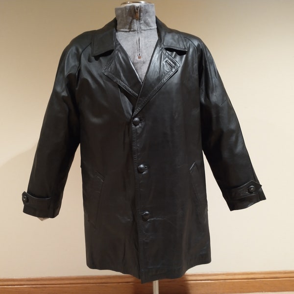 Leather Raincoat Men - Etsy