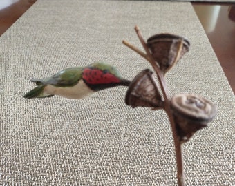 Vintage Carolina Wren Decoy Folk Art Hand Painted Signed Norma ...