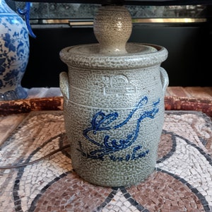 Vintage Rowe Pottery Stoneware Salt Glaze Lamp Leaping Rabbit - Etsy