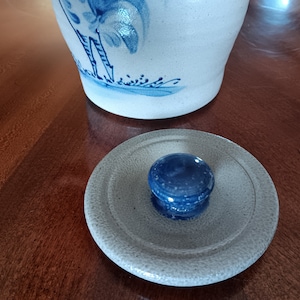 Vintage Rowe Pottery Stoneware Salt Glaze Jar Rooster Motif With Ears ...