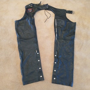 Vintage Interstate Leather Leggings Black Leather Men's Size Large ...