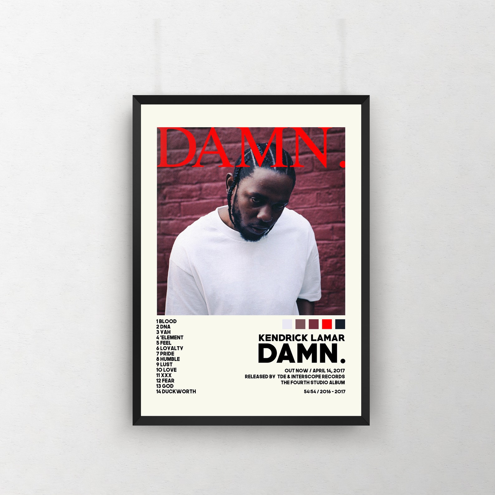 Kendrick Lamar DAMN. / Kendrick Lamar Posters / Damn Poster/ | Etsy