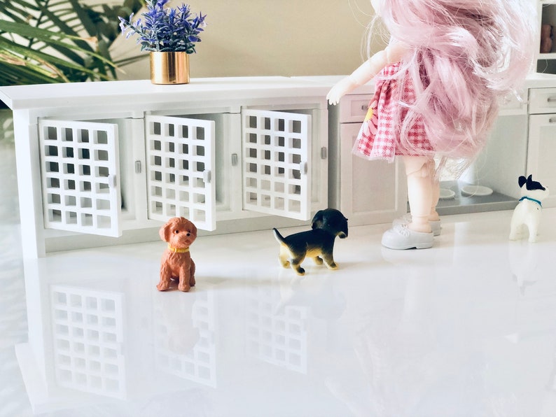 2:12 Scale Miniature Dollhouse Dog Crate Cabinet - Etsy