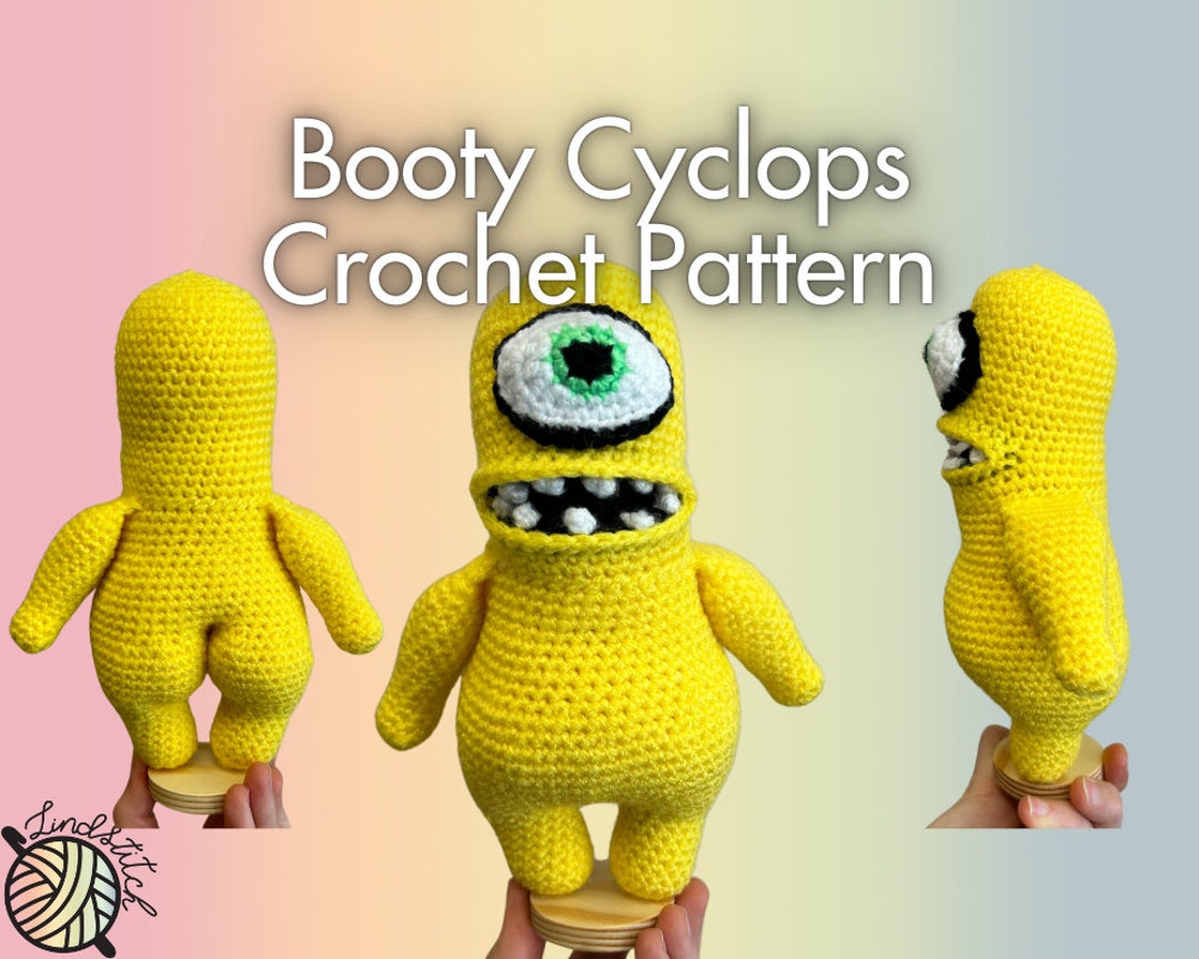 Cheeky Cyclops Monster With Stash Pocket Mouth - Digital Crochet ...
