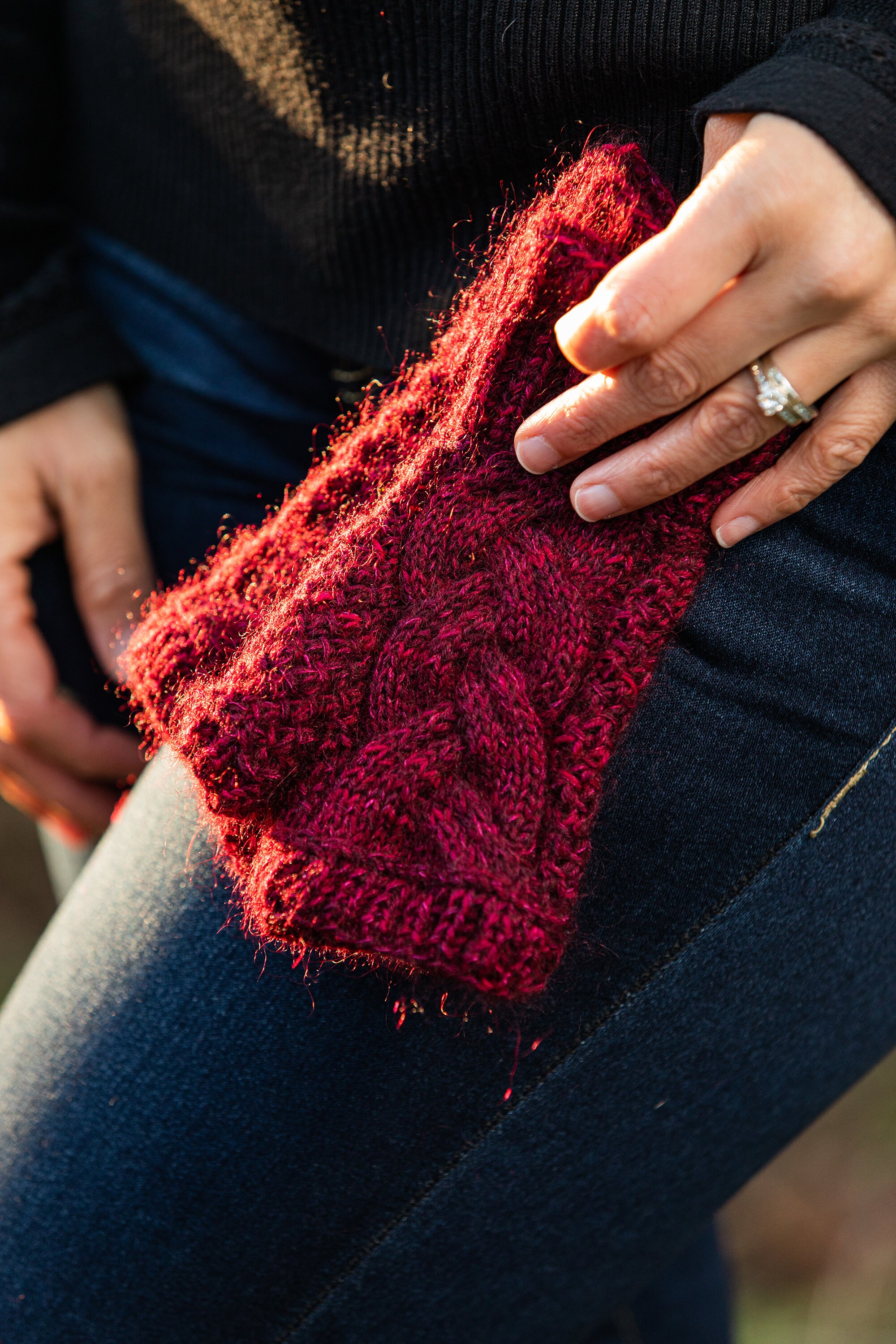 Knitting Pattern INDIRA MITTS Cable and Lace Fingerless Mitts Knit ...