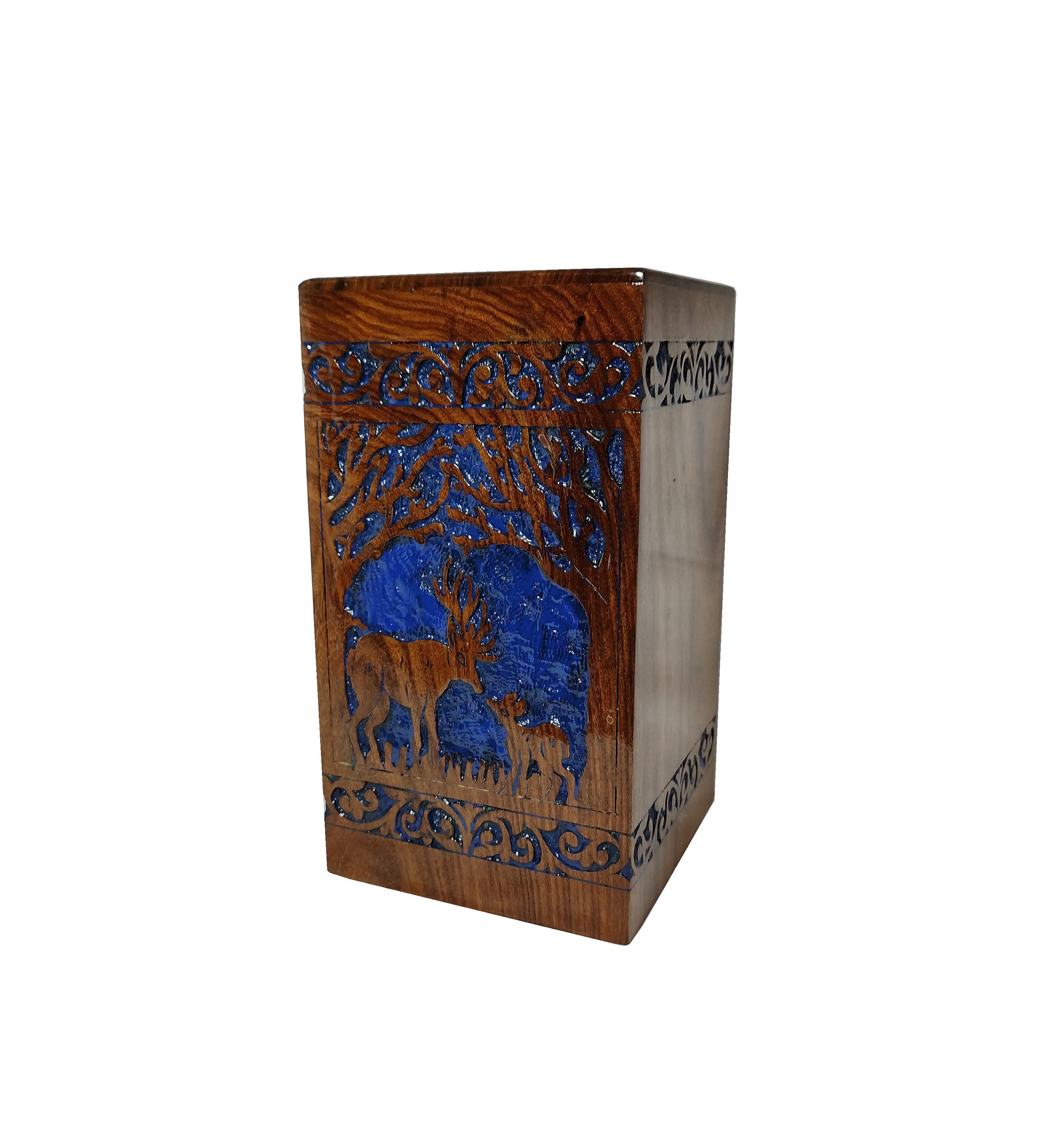 Wood Ash Box, Wood Urn Box for Human Ashes, Funeral Urns for Human ...