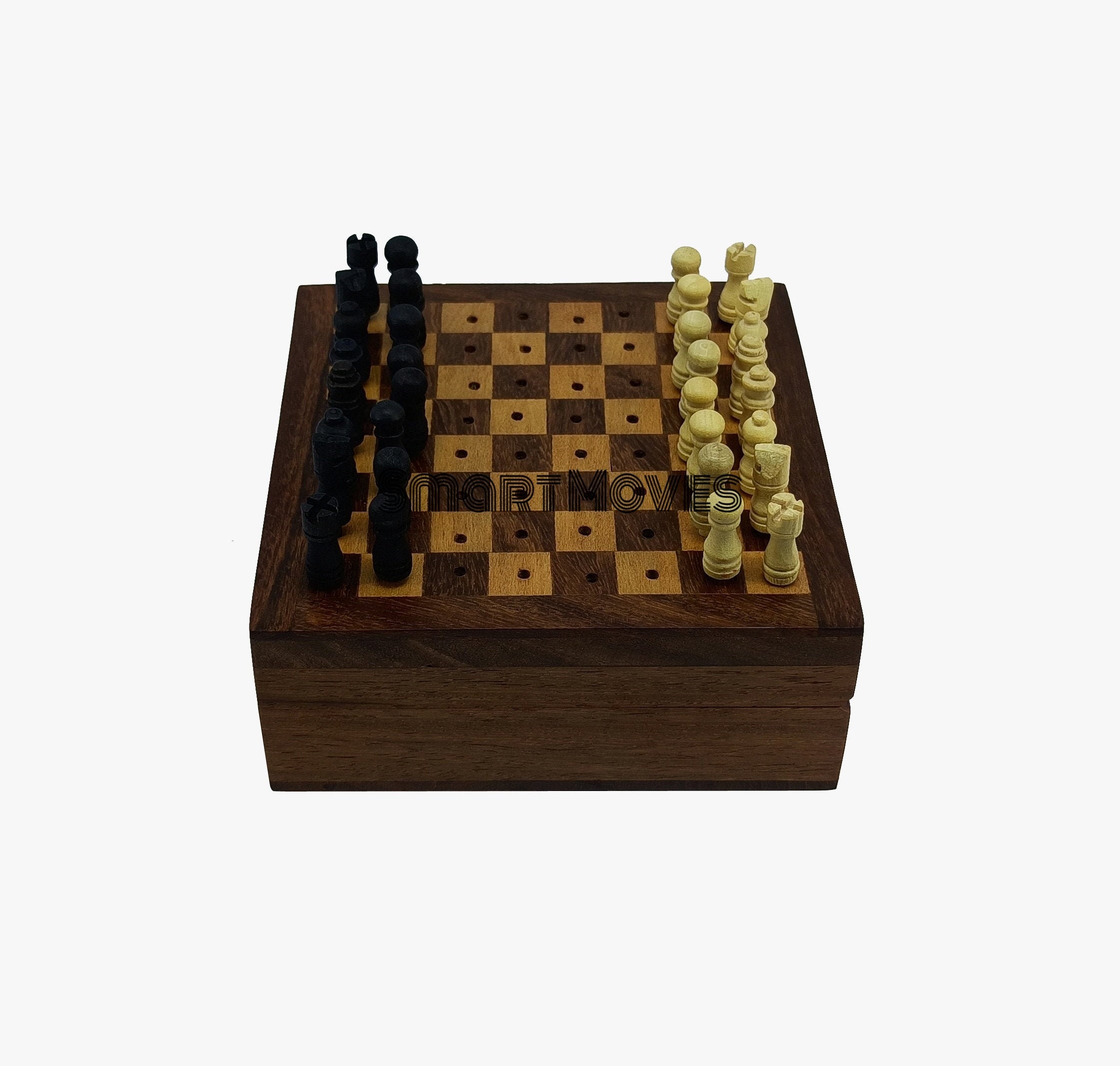 Wooden Mini Chess Board Small Wooden and Classic Chess Board | Etsy