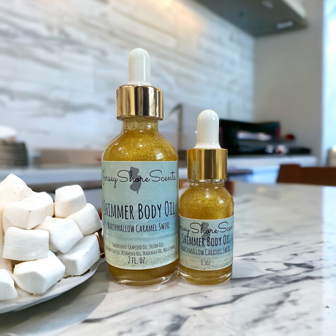 Marshmallow Caramel Swirl Shimmer Body Oil - Etsy