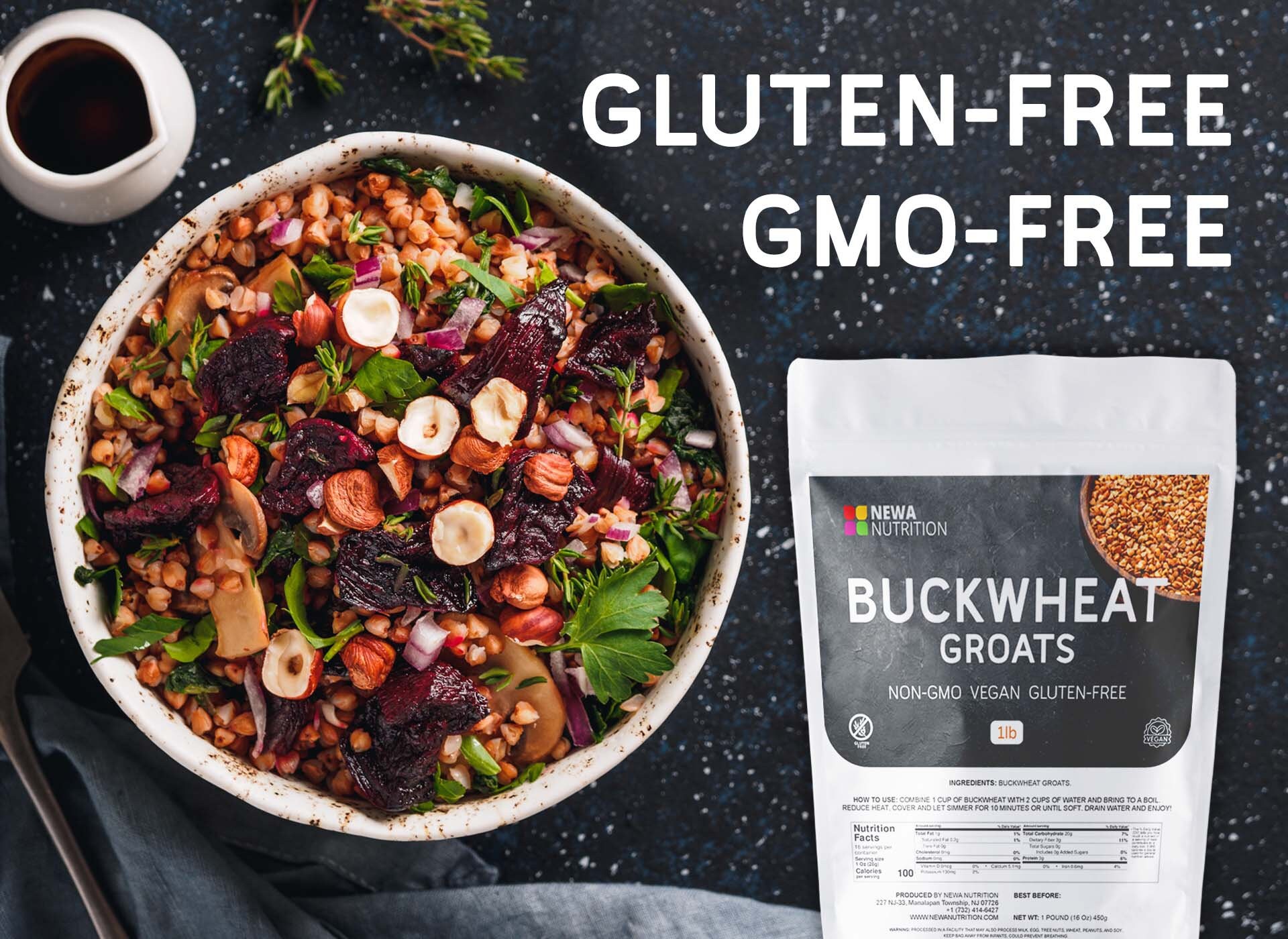 Organic Buckwheat Groats by Newa Nutrition. NON - GMO, Gluten Free ...