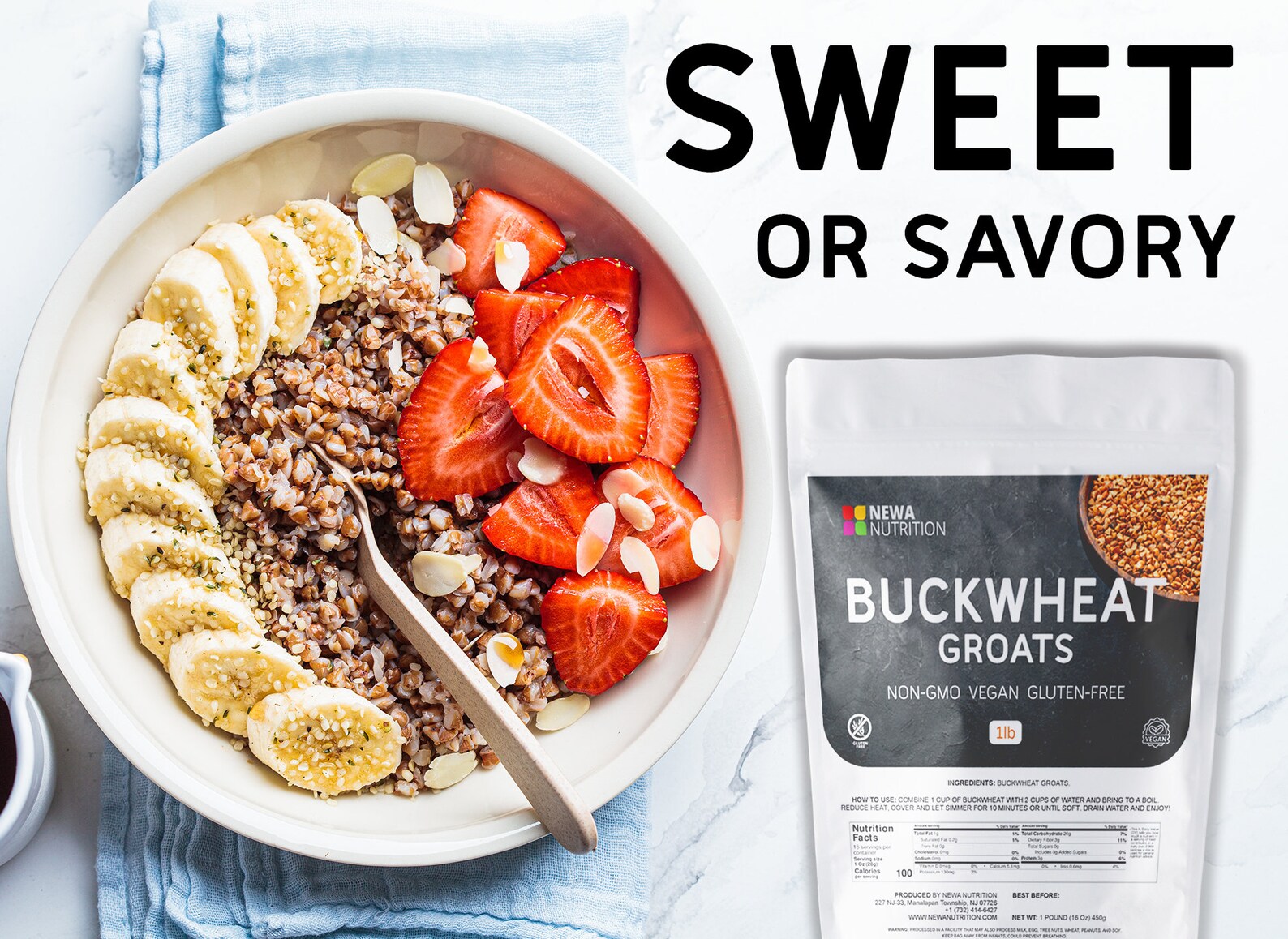 Organic Buckwheat Groats by Newa Nutrition. NON - GMO, Gluten Free ...