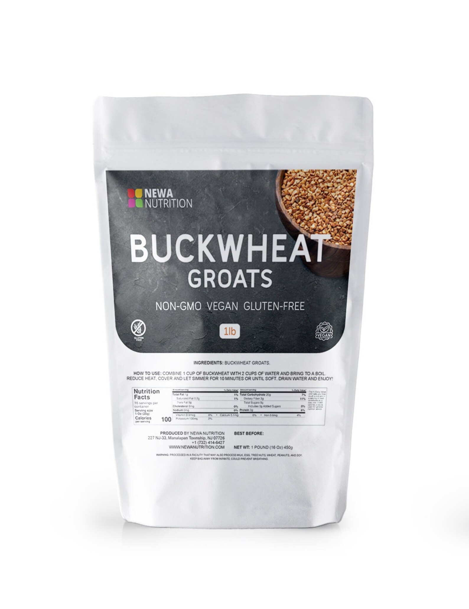 Organic Buckwheat Groats by Newa Nutrition. NON - GMO, Gluten Free ...
