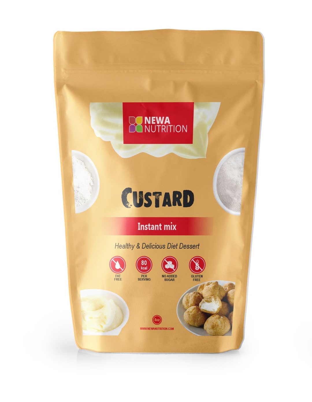 Custard Instant Mix, Custard Powder (vanilla), Low Carb, Gluten Free ...