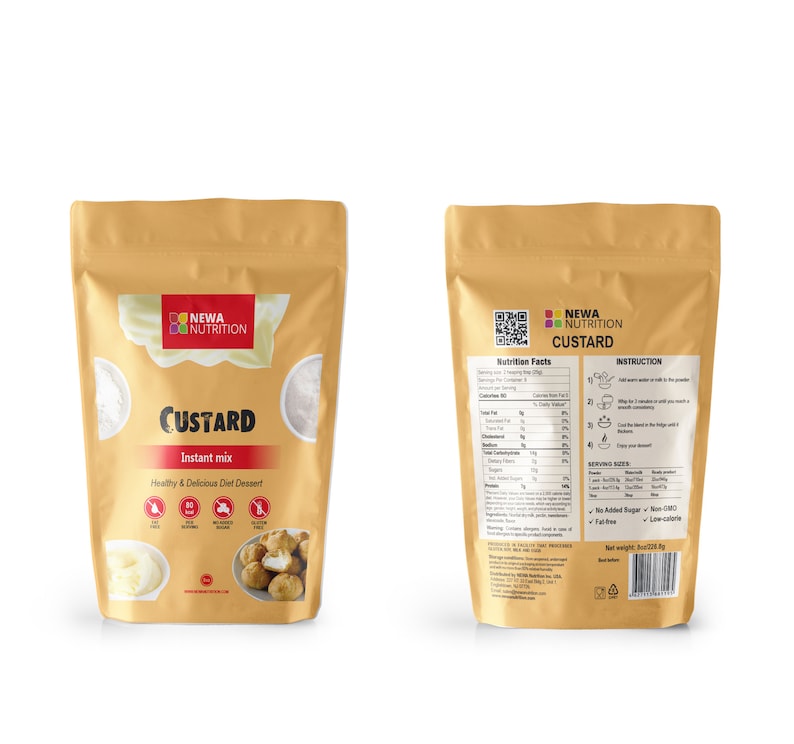 Custard Instant Mix, Custard Powder (vanilla), Low Carb, Gluten Free ...
