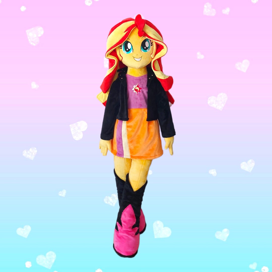 Sunset Shimmer EQ Girls Plush Doll--. Live Size - Etsy