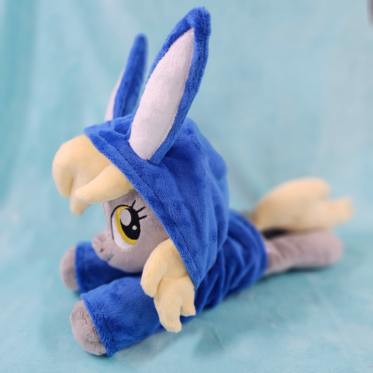 Derpy Bunny Hoodie - Handmade Beanie Plush - Etsy UK