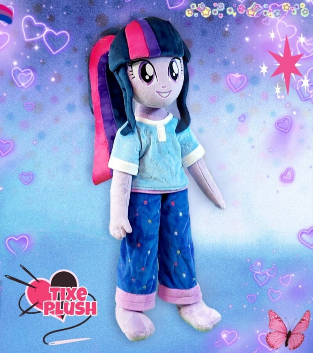 Twilight Sparkle in Her Pajamas From the Equestria Girls - Etsy
