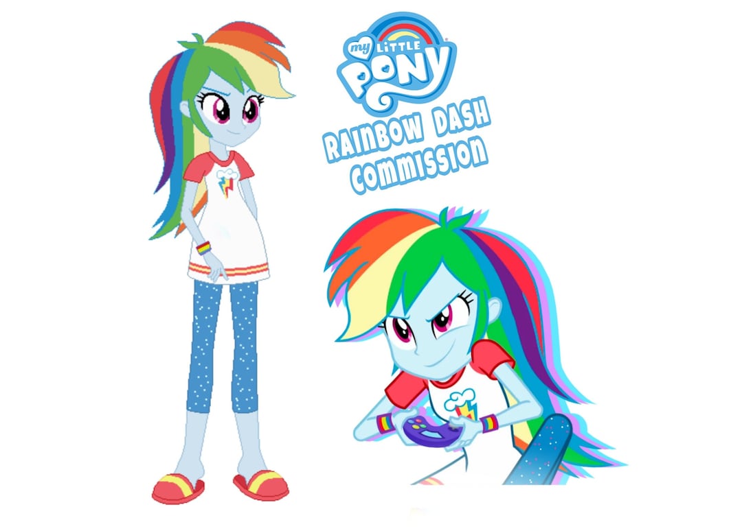 Rainbow Dash in Her Pajamas From the Equestria Girls Plush - Etsy