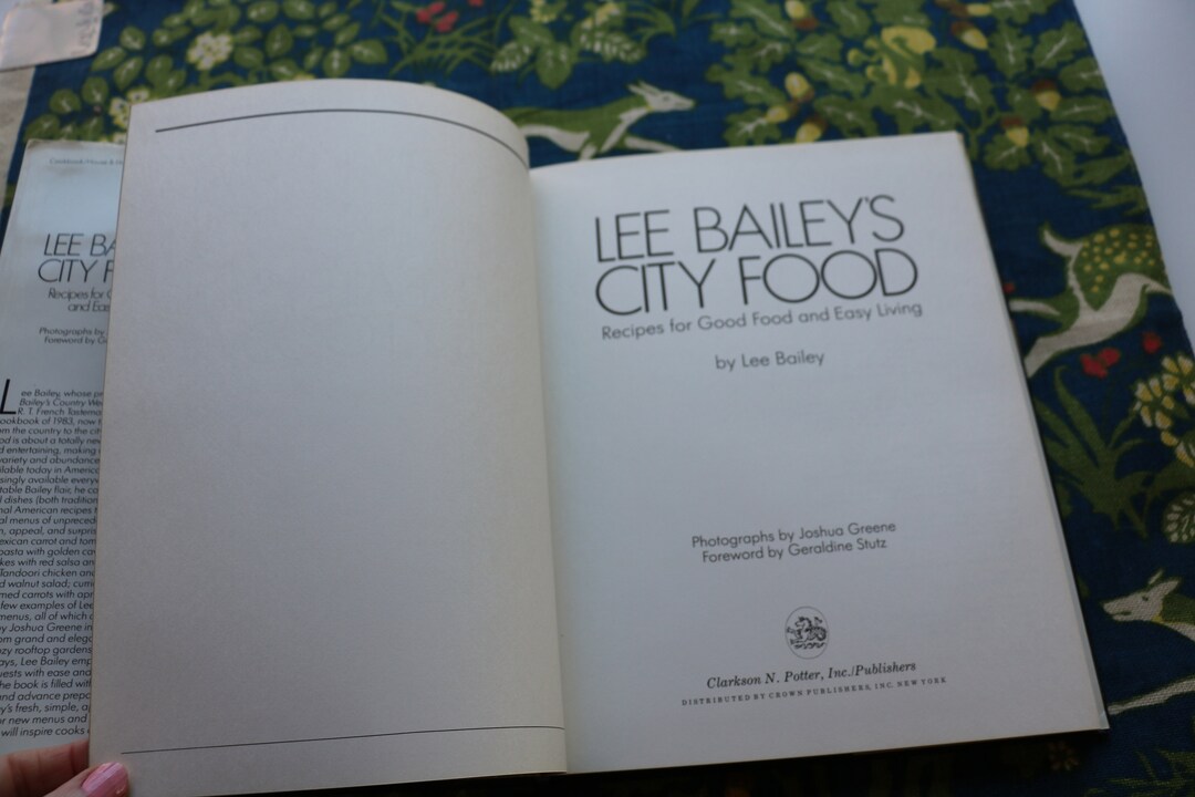Lee Bailey's City Food Recipes for Good Food and Easy Living - Etsy