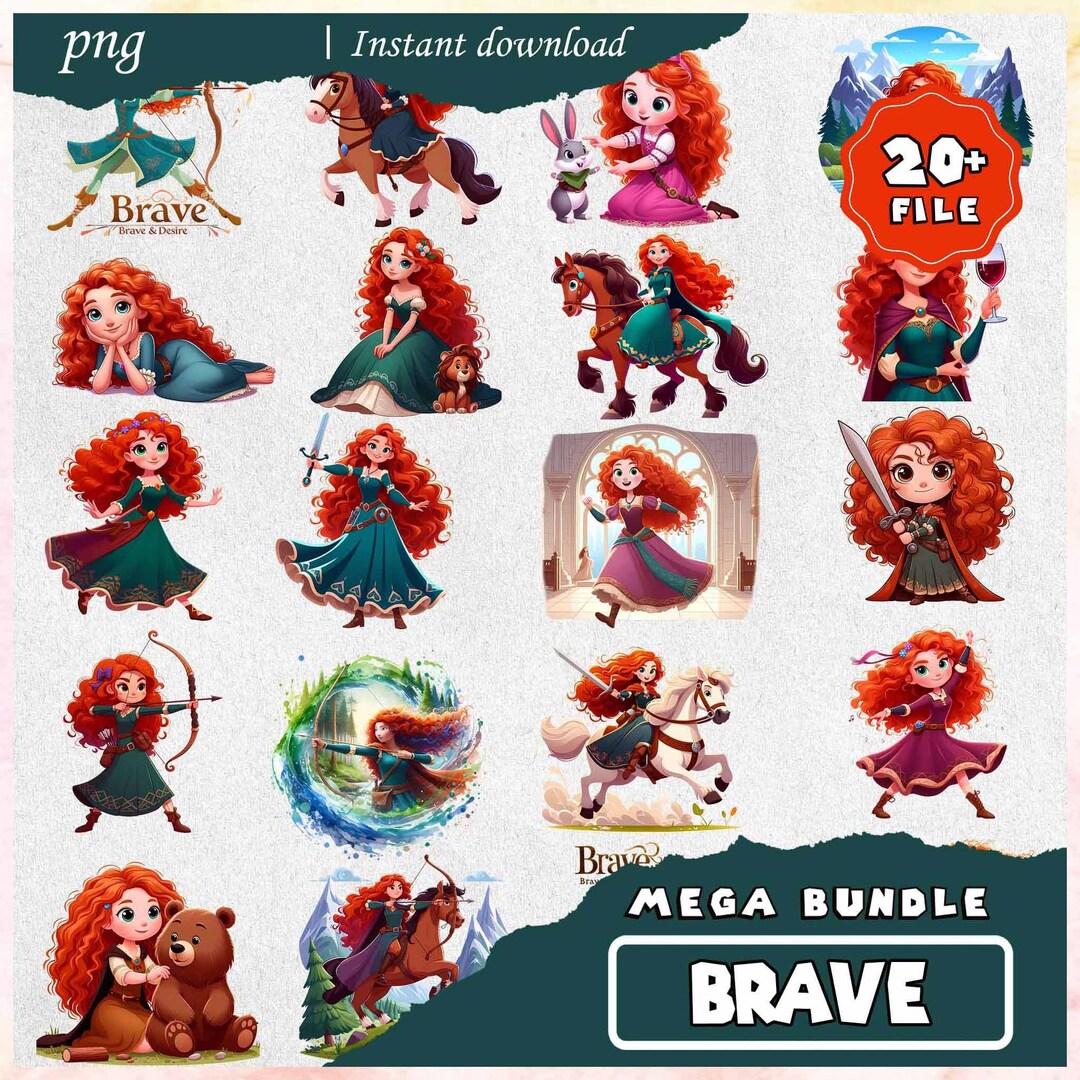 High-quality Brave Svg Bundle, Merida Svg, Princess Svg, Princess Svg ...
