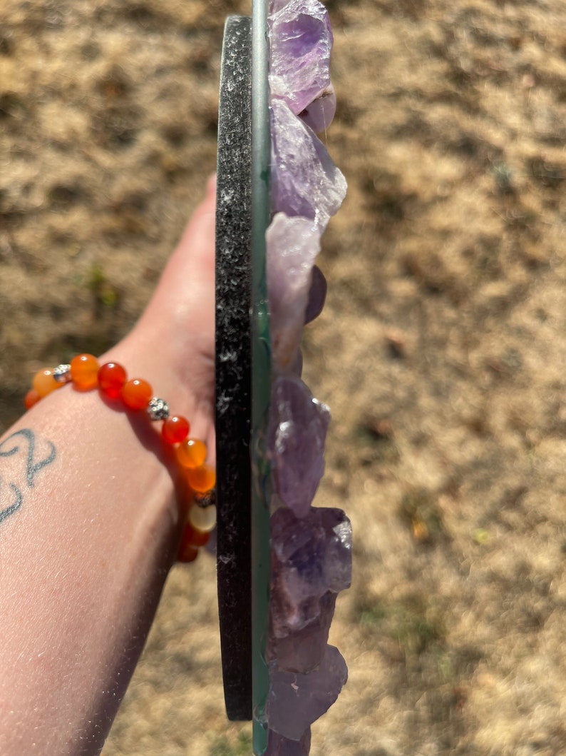 Upcycled Amethyst Crystal Mirror - Etsy