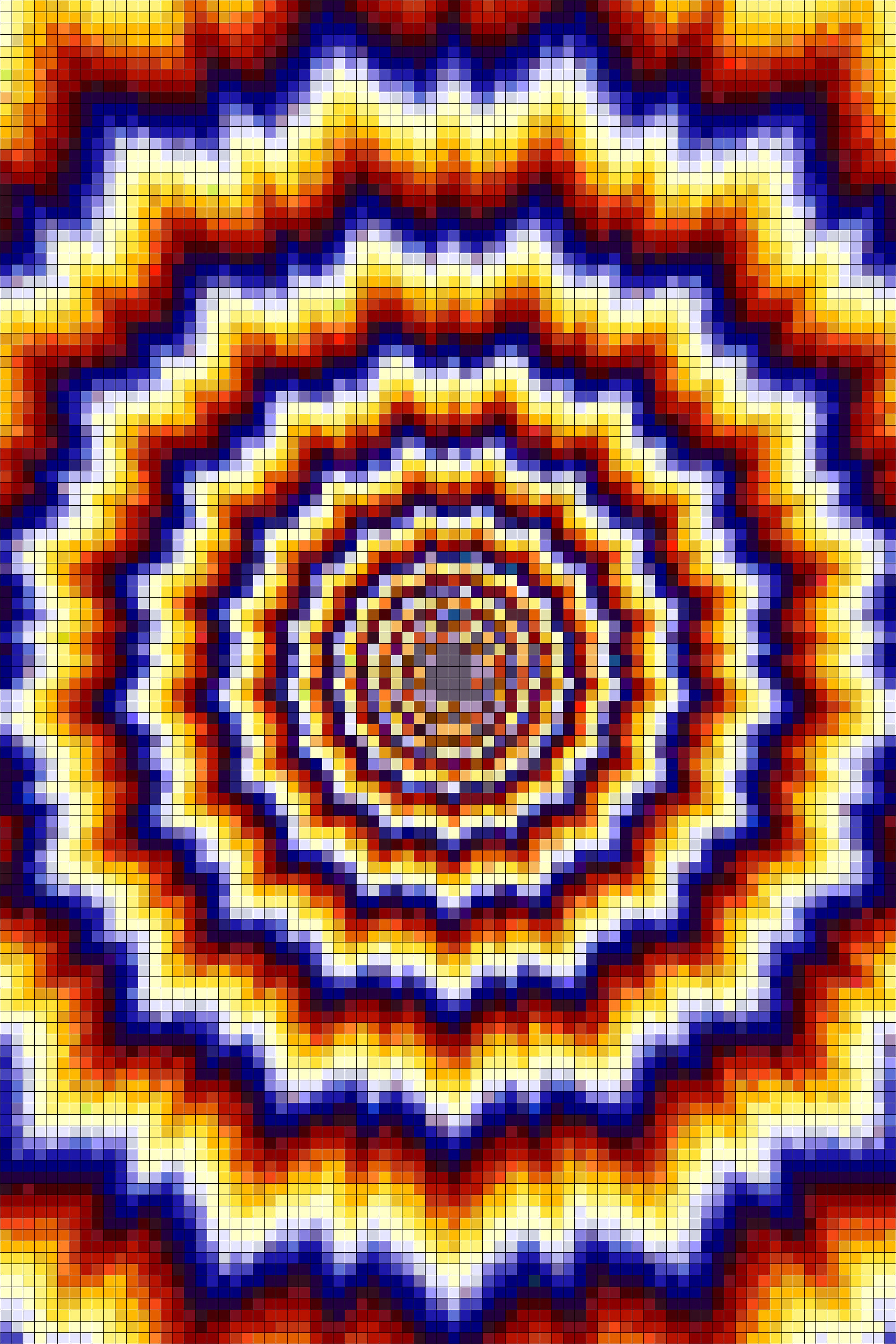 9126 cubes optical illusion wood mosaic pixel art wood stone | Etsy