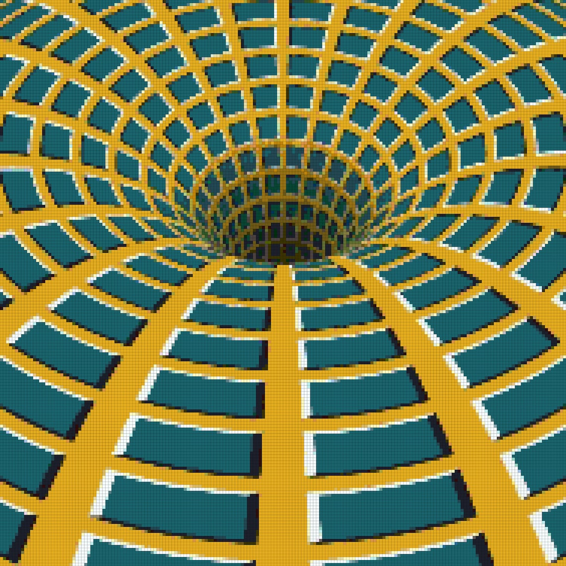 35344 cubes optical illusion wood mosaic pixel art wood stone | Etsy