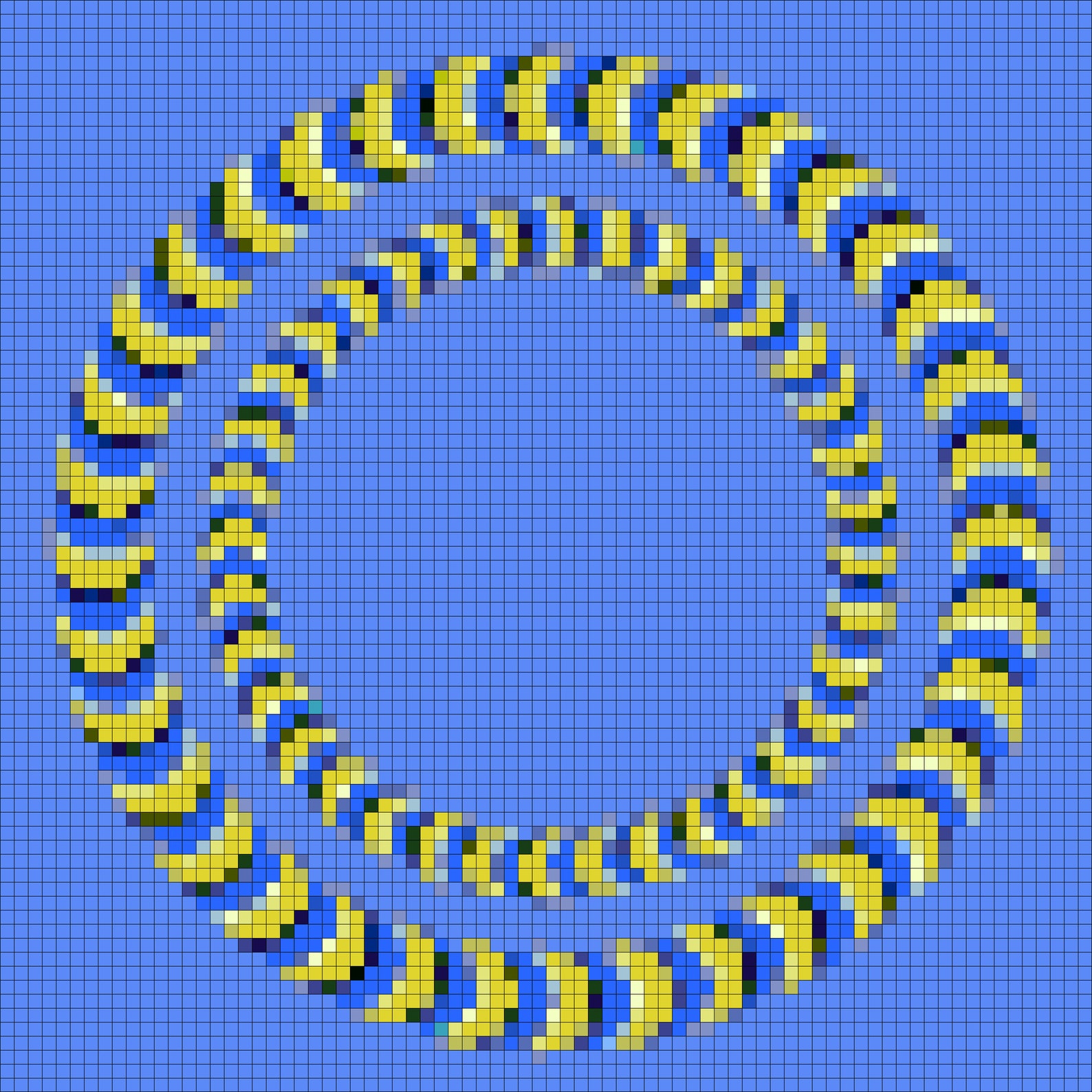 6084 cubes optical illusion wood mosaic pixel art wood stone | Etsy