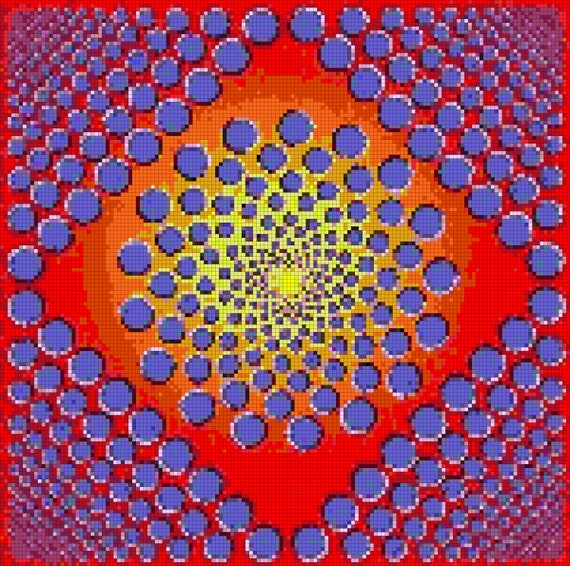 22650 cubes optical illusion wood mosaic pixel art wood stone | Etsy