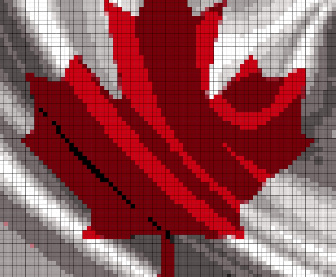 17052 cubes Canada flag wood or stone pixel mosaic wall | Etsy