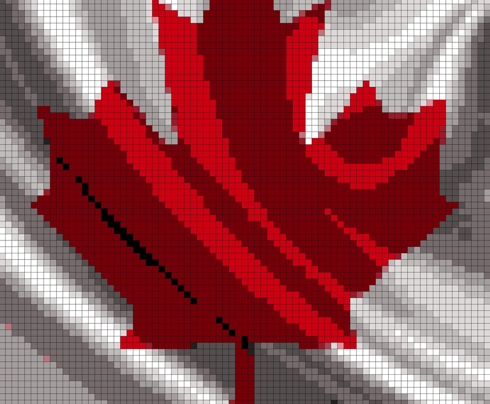 17052 cubes Canada flag wood or stone pixel mosaic wall | Etsy