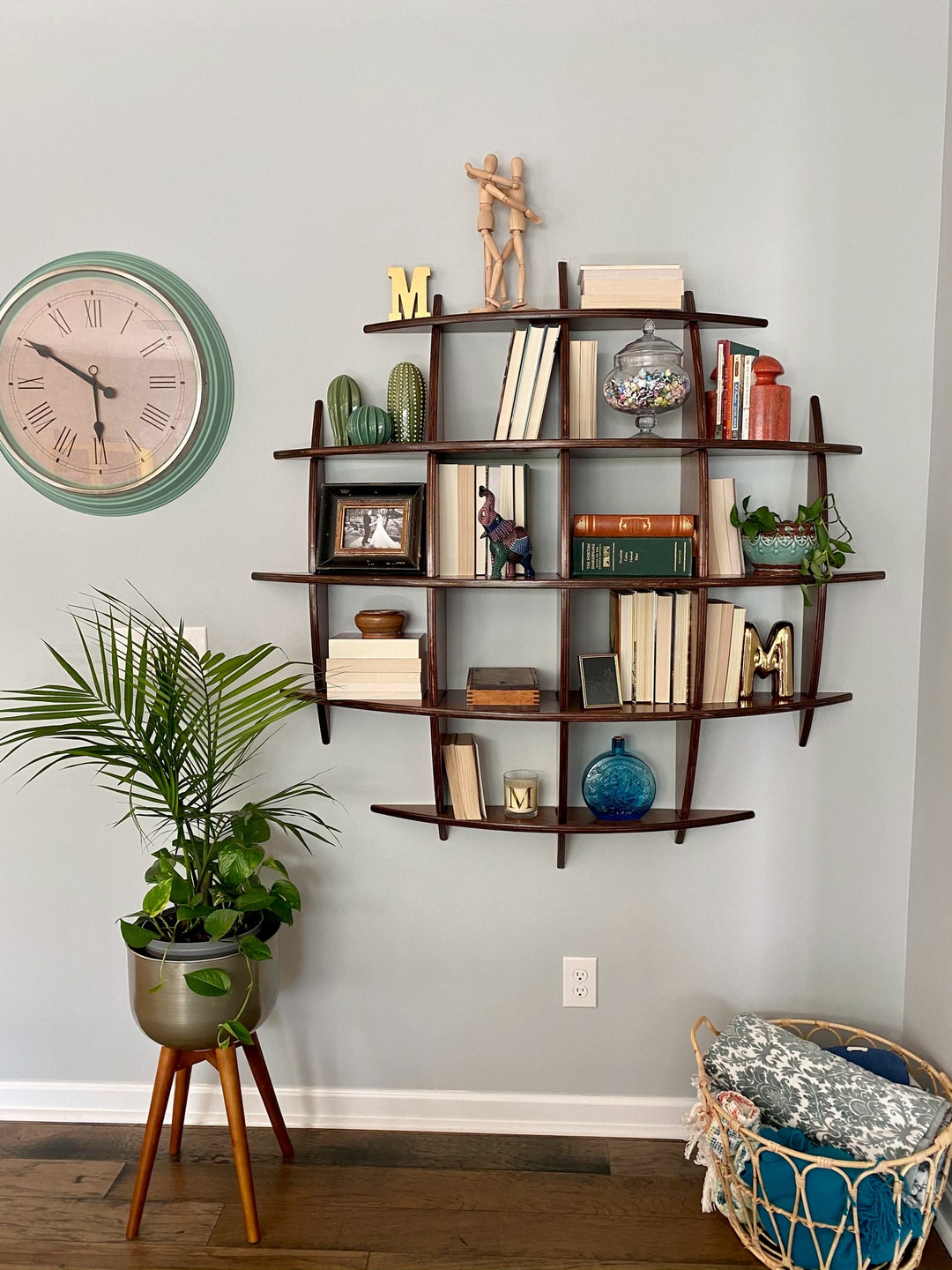 Sphere Book Shelf 5'x5'x15" (made to Order) - Etsy
