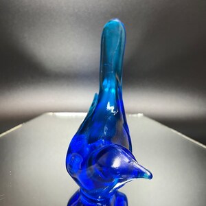 Fenton Glass Long Tailed Cobalt Blue Bird Figurine Fenton Stamped ...