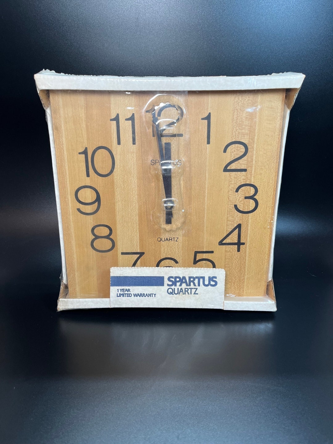 Spartus Quartz Cutting Block Analog Wall Clock Numbered 5296-41 New Old ...
