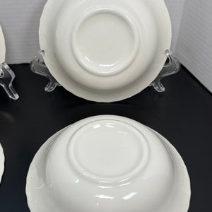Scio Pottery Comp. Ironstone Dinnerware Tempo White Swirl 4 Pc Soup ...
