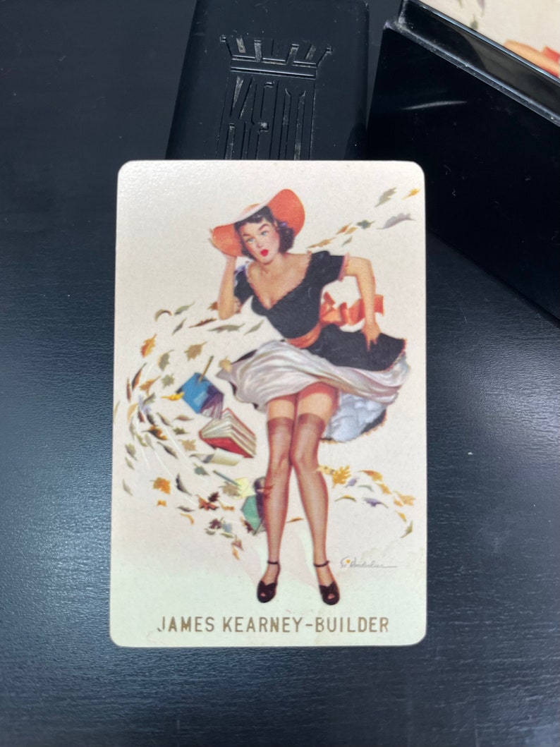 Vintage KEM Plastic Playing Cards Set: Pinup & Floral Decks, 1950s-60s ...