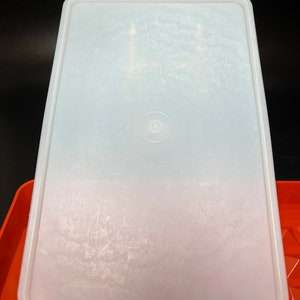 Tupperware Cold Cuts, Cheese, Bacon Keeper 1292-1 Lidded Container Red ...